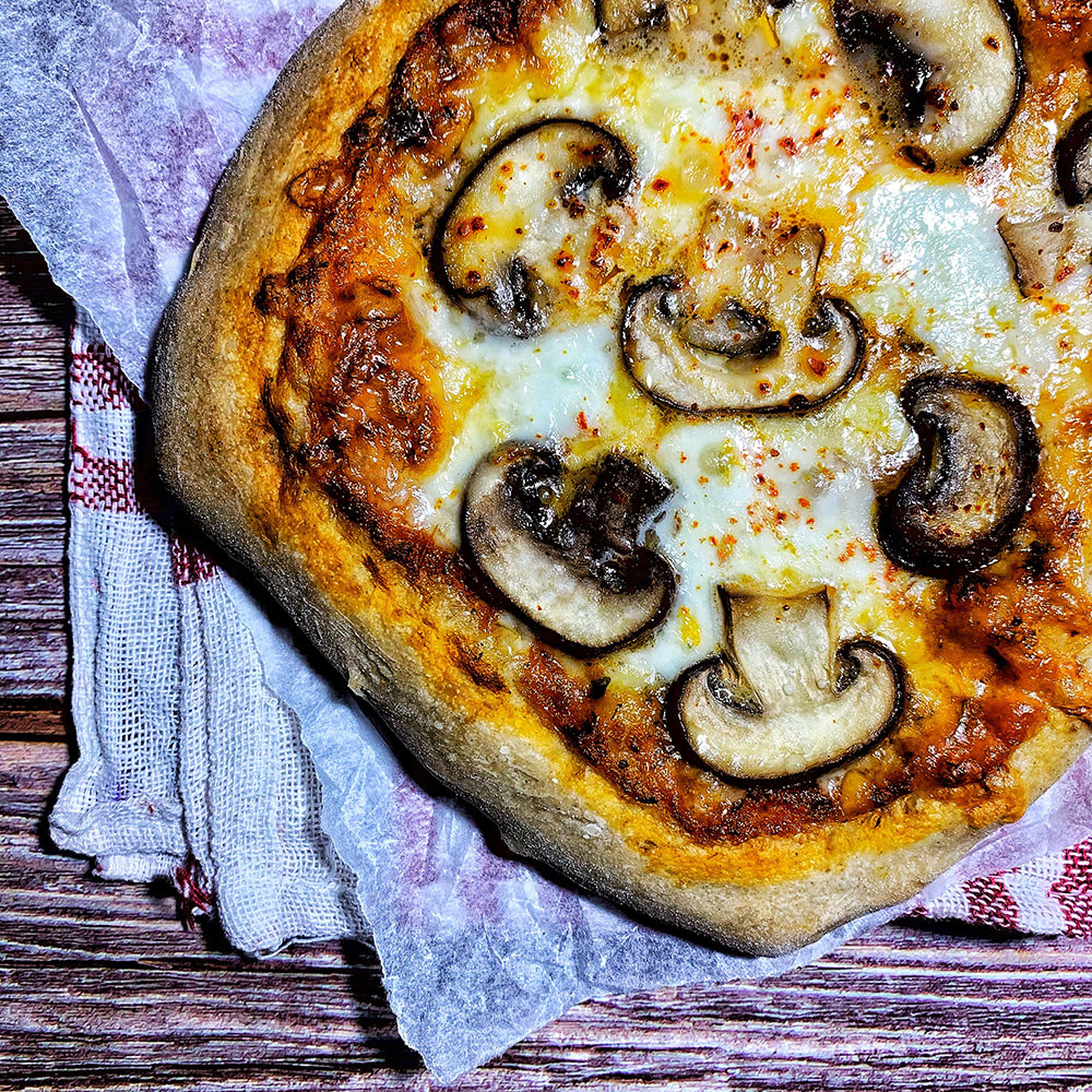 Cheesy Mushroom Pizza With Homemade Dough - My Kitchen Spices